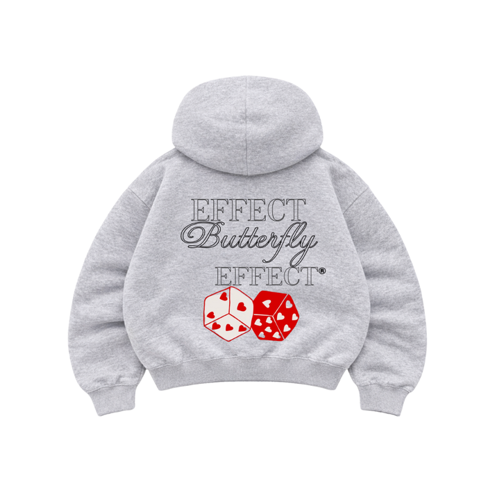Butterfly Effect Gris - Hoodie Mangas Globo – butterflly 11 11